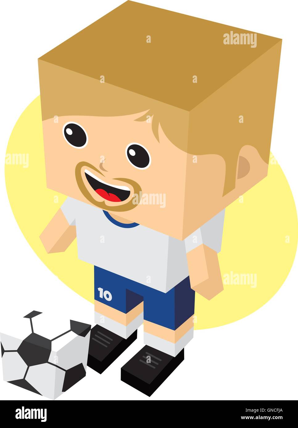 cartoon soccer player Stock Vector Image & Art - Alamy