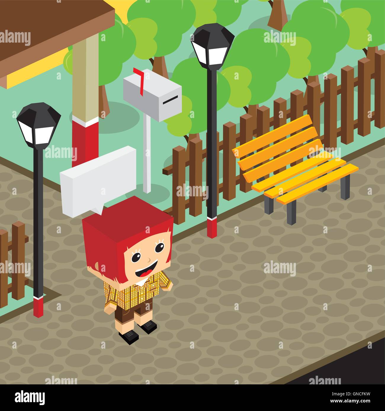 cartoon life isometric theme Stock Vector Image & Art - Alamy