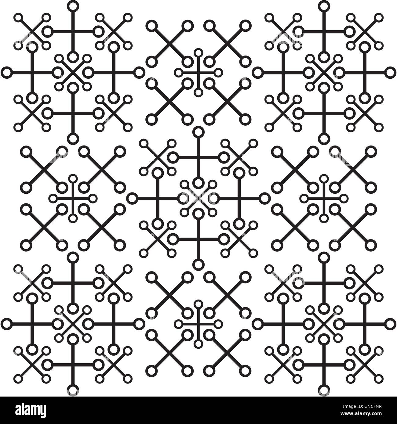 Abstract vector pattern of cross and circles Stock Vector Image & Art ...