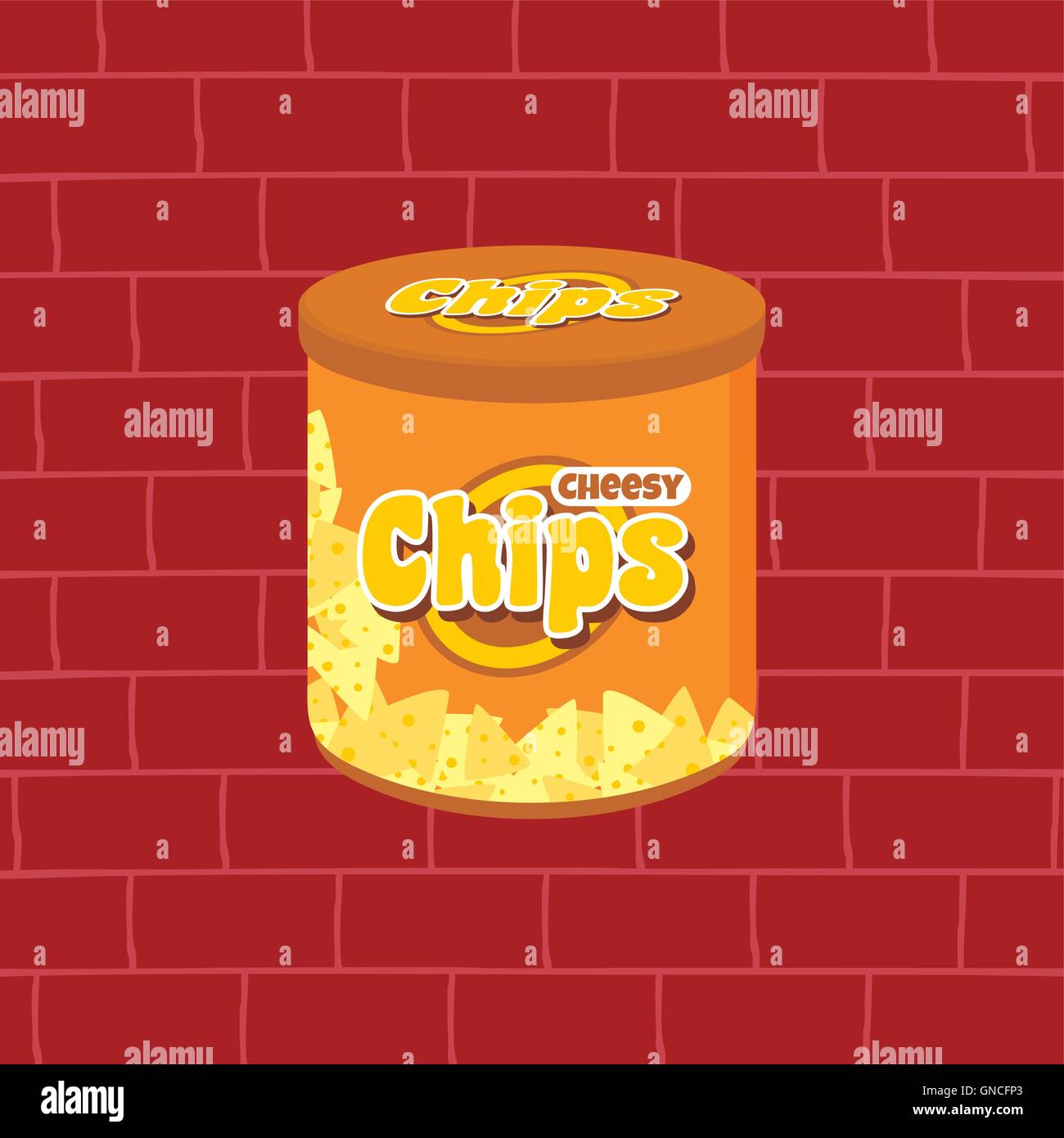Potato chip isolated white Stock Vector Images - Alamy