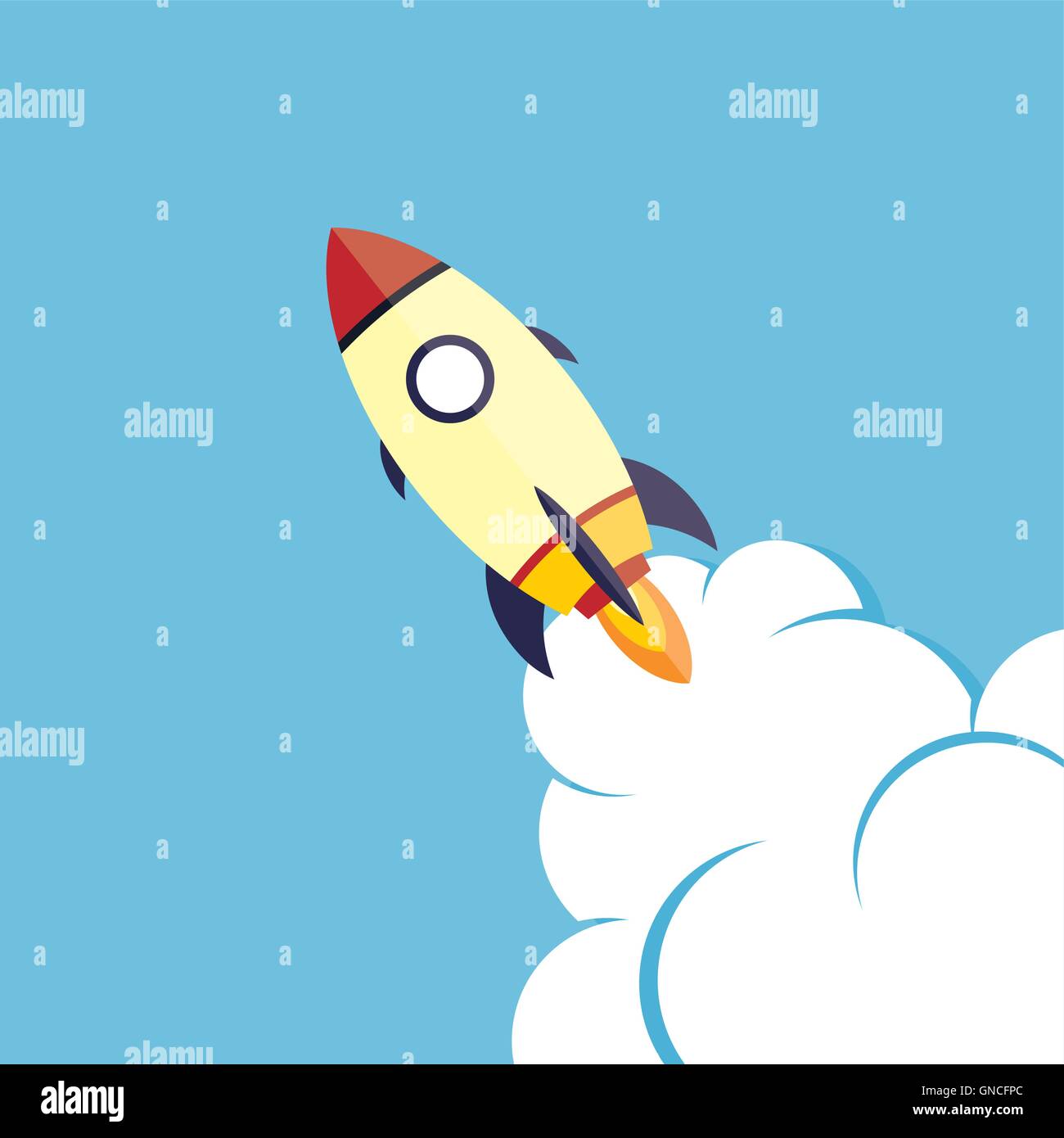 rocket ship launch Stock Vector Image & Art - Alamy