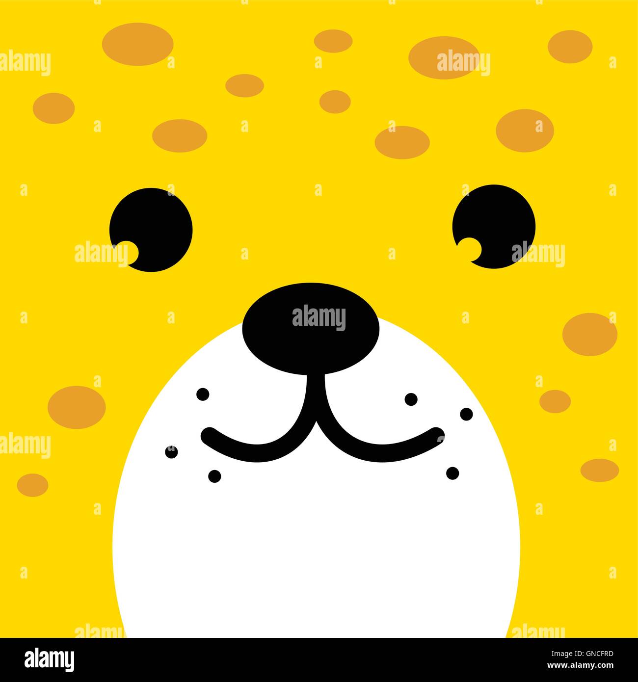 square leopard face icon button Stock Vector Image & Art - Alamy