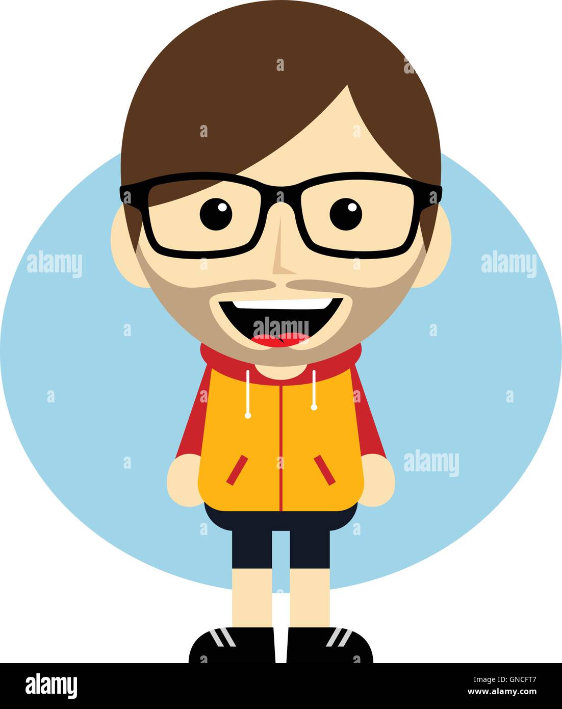 geek cartoon nerd character Stock Vector Image & Art - Alamy