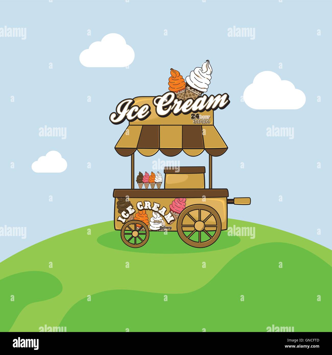 Meat vendor Stock Vector Images - Alamy