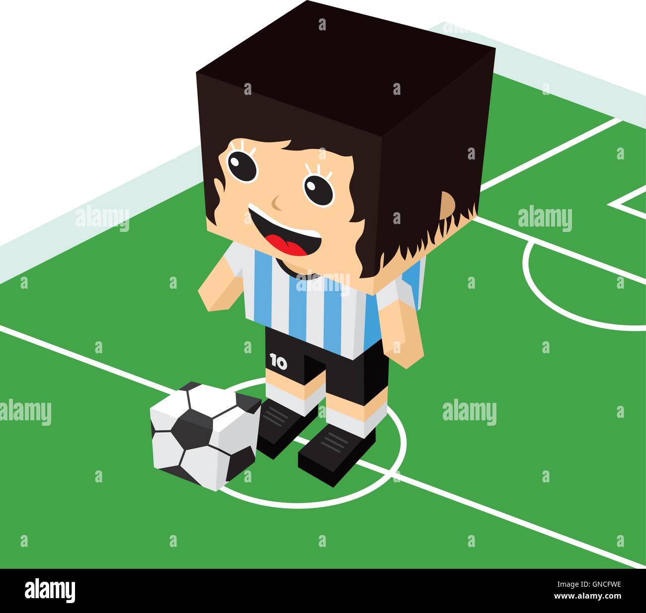 female cartoon soccer player Stock Vector Image & Art - Alamy