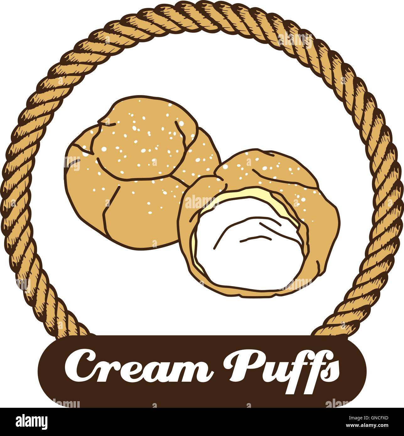 delicious cream puff Stock Vector Image & Art - Alamy