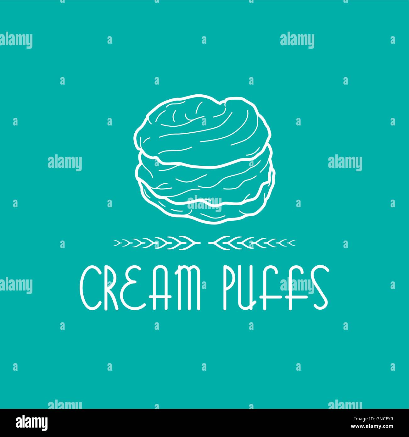 delicious cream puff Stock Vector Image & Art - Alamy
