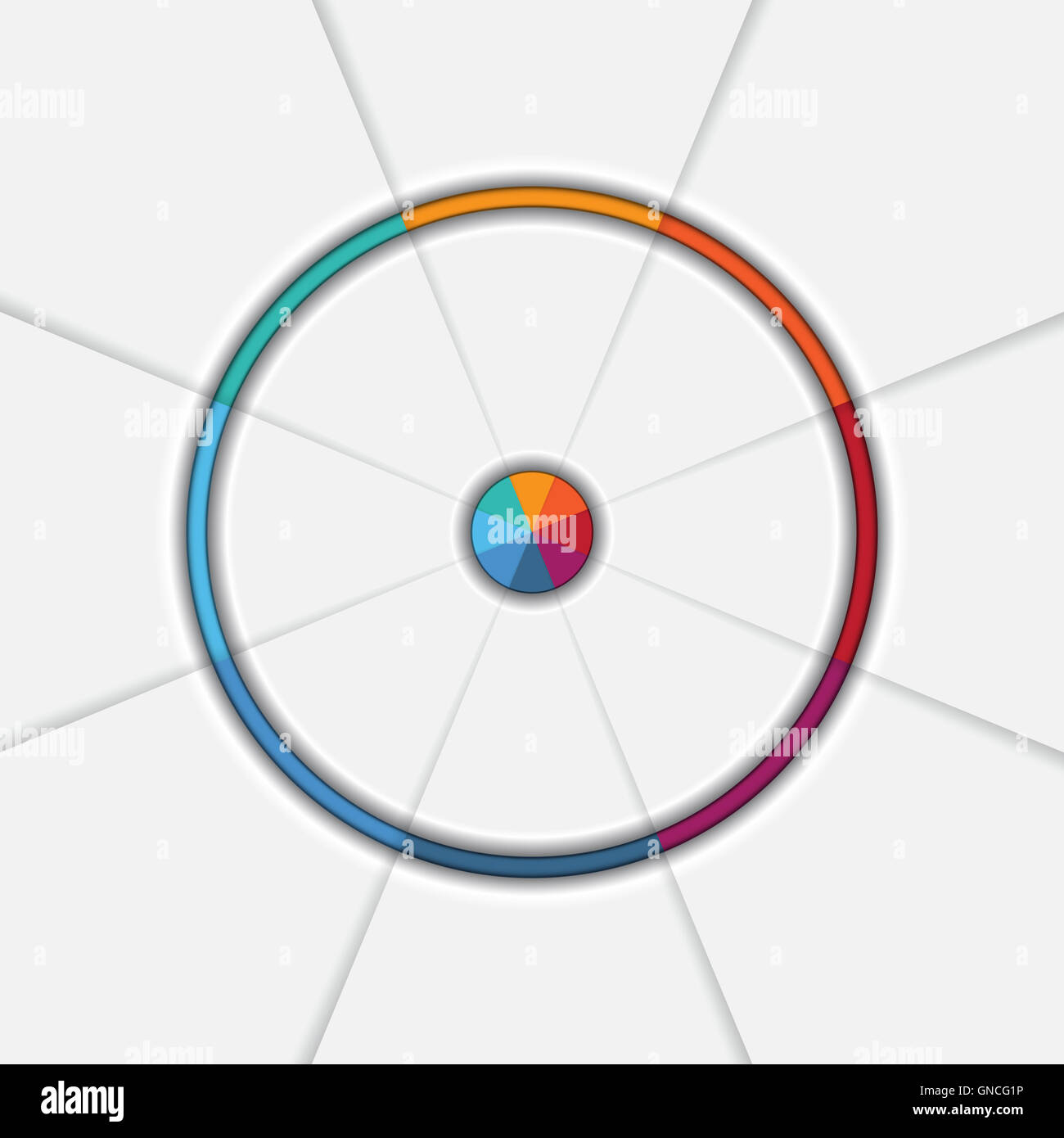 Template Infographic eight position Area chart Ring chart Pie chart ...