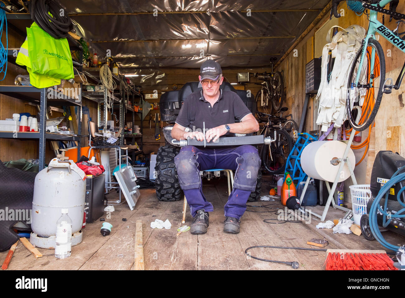 Man in his workshop Stock Photo - Alamy