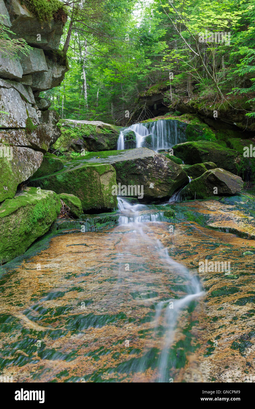Cascade at Coldspur Ledges in Randolph, New Hampshire during the summer ...