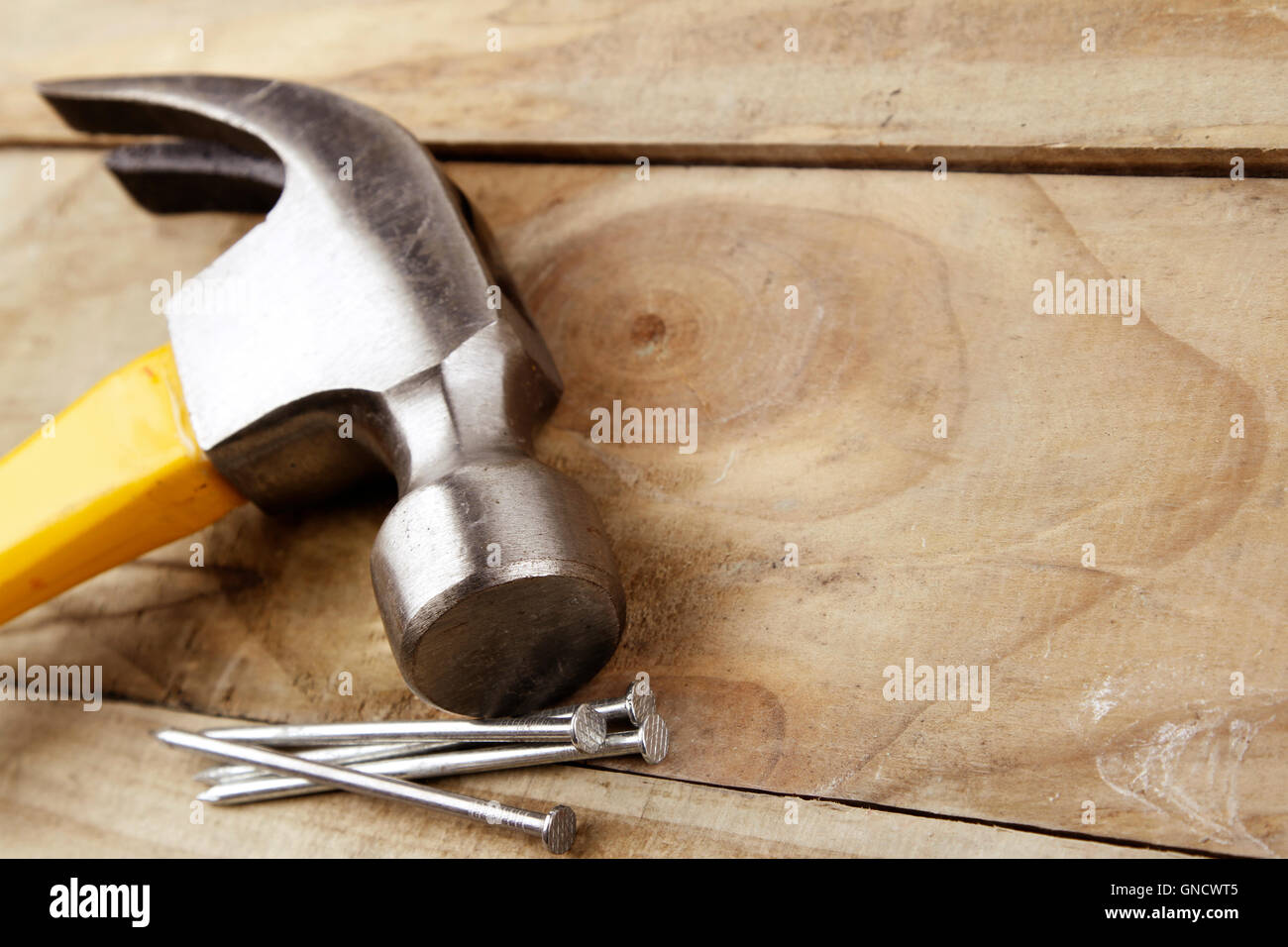 Hammer with nails hi-res stock photography and images - Alamy