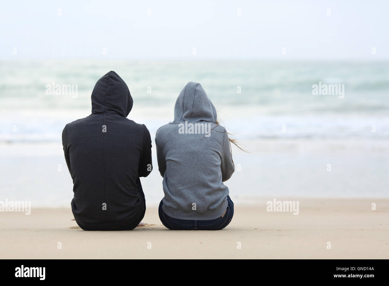 Sad Girl Sitting Sea High Resolution Stock Photography and Images - Alamy