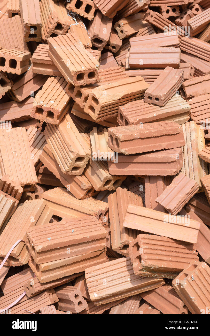 New bricks mound ready for construction Stock Photo - Alamy