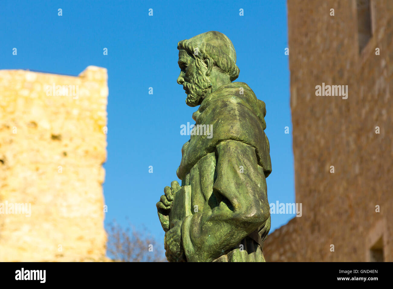Ancient stone statue priest in hi-res stock photography and images - Alamy