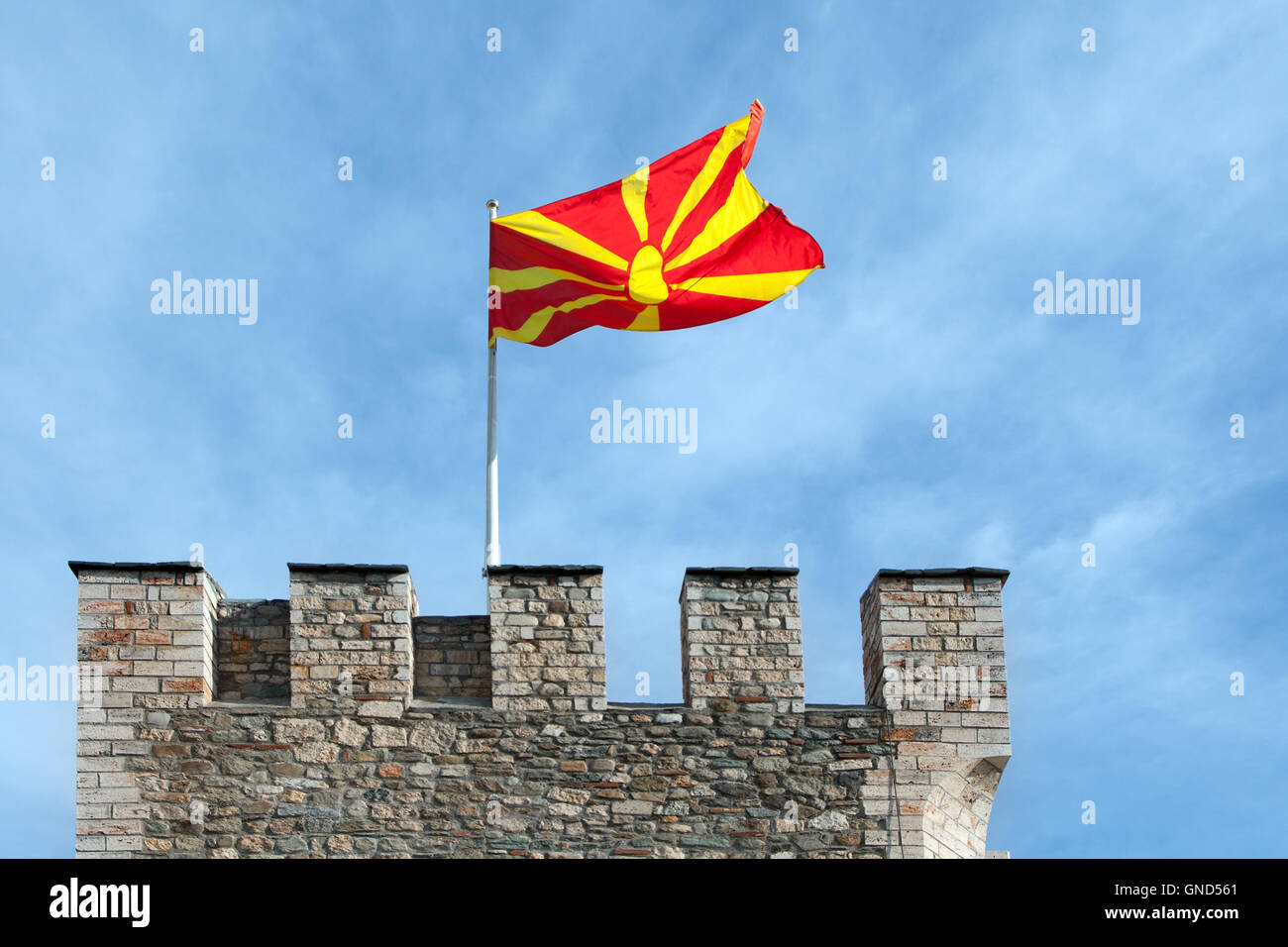 Macedonian flag hi-res stock photography and images - Alamy