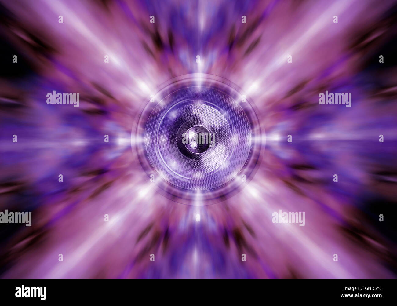 Audio speaker on a purple background Stock Photo - Alamy