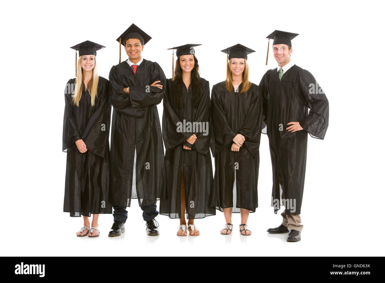 Isolated on white series of a multi-ethnic group of teenagers/young ...