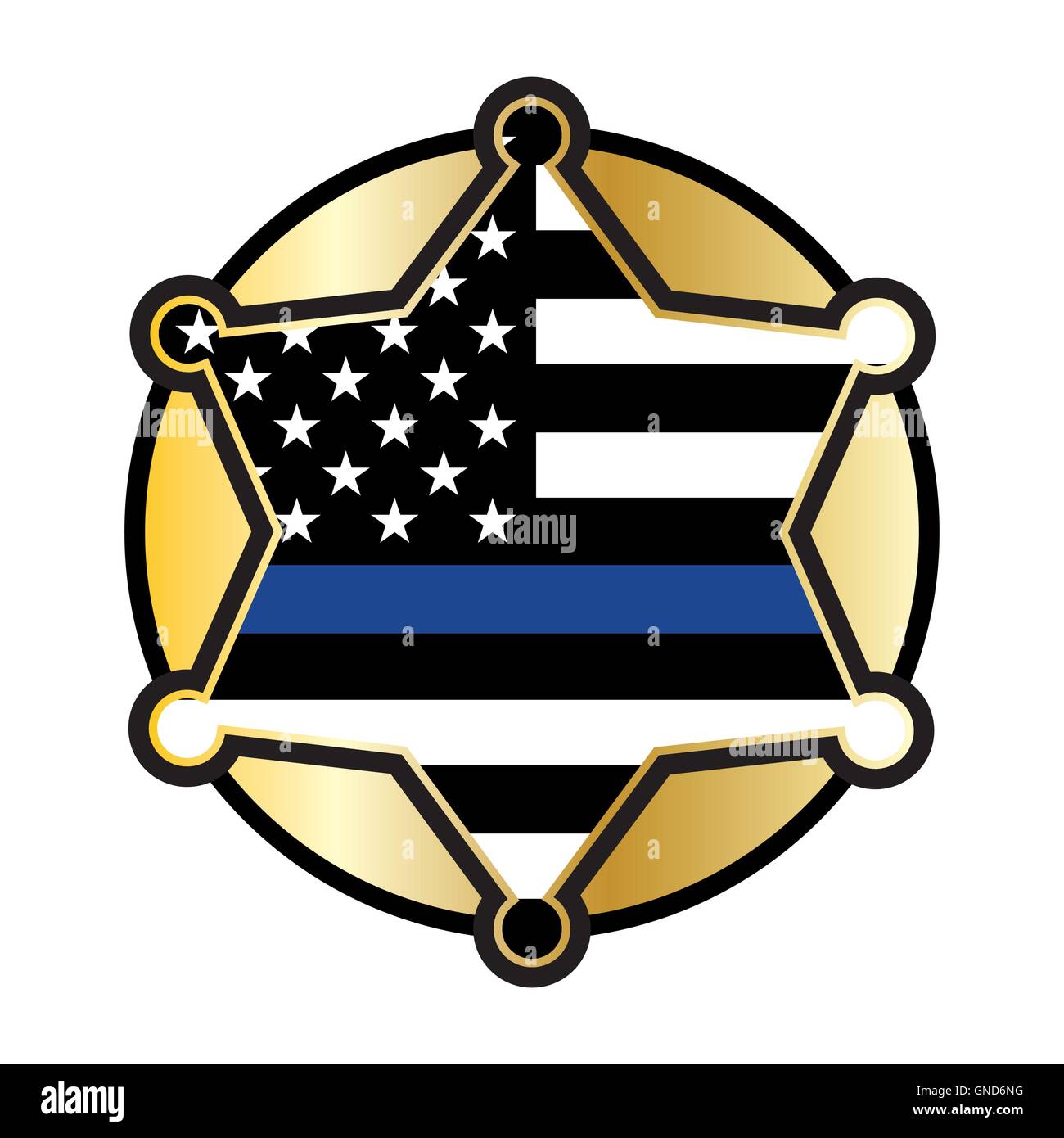 A police and law enforcement star badge emblem illustration. Vector EPS ...