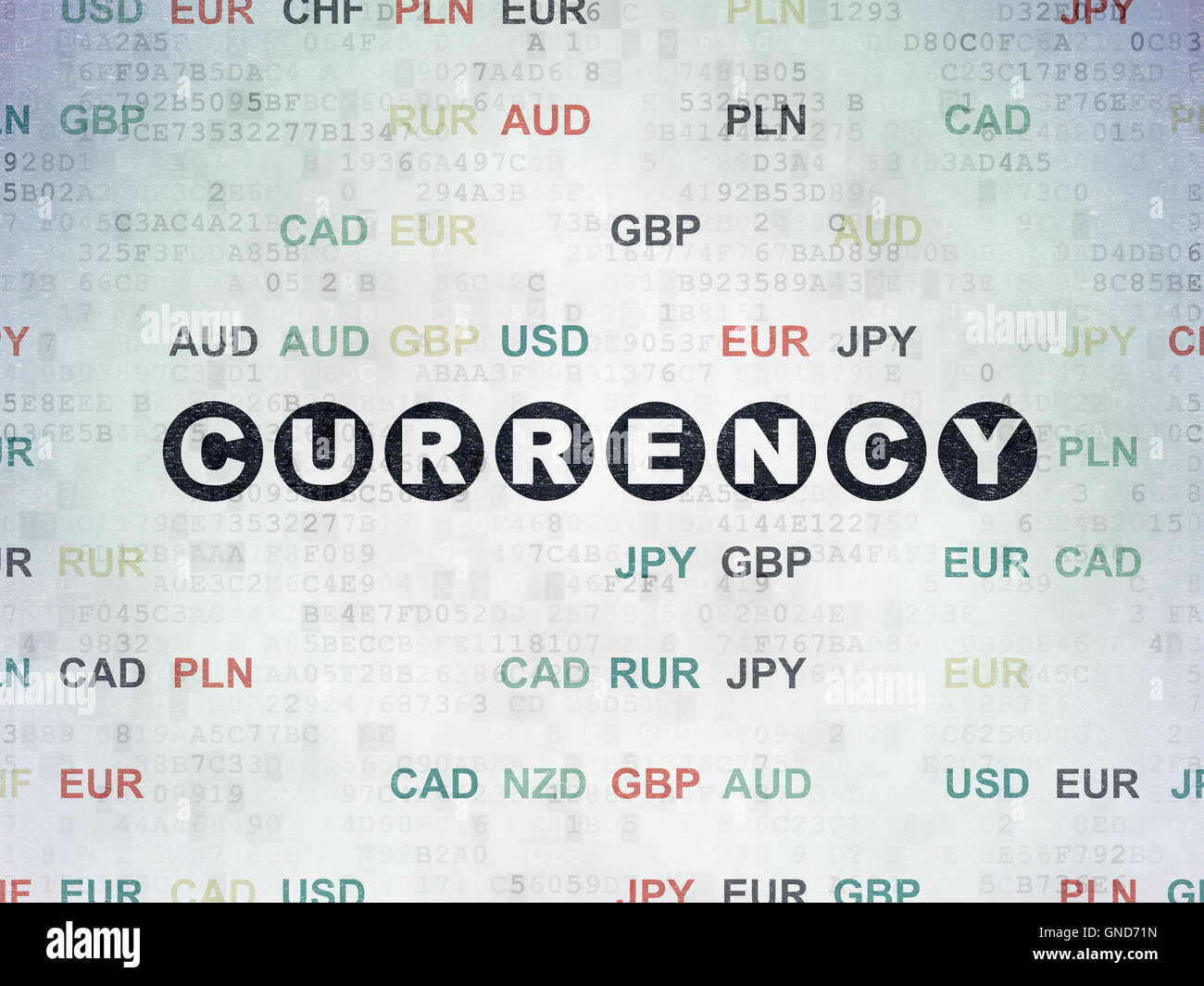 Currency concept: Currency on Digital Data Paper background Stock Photo ...