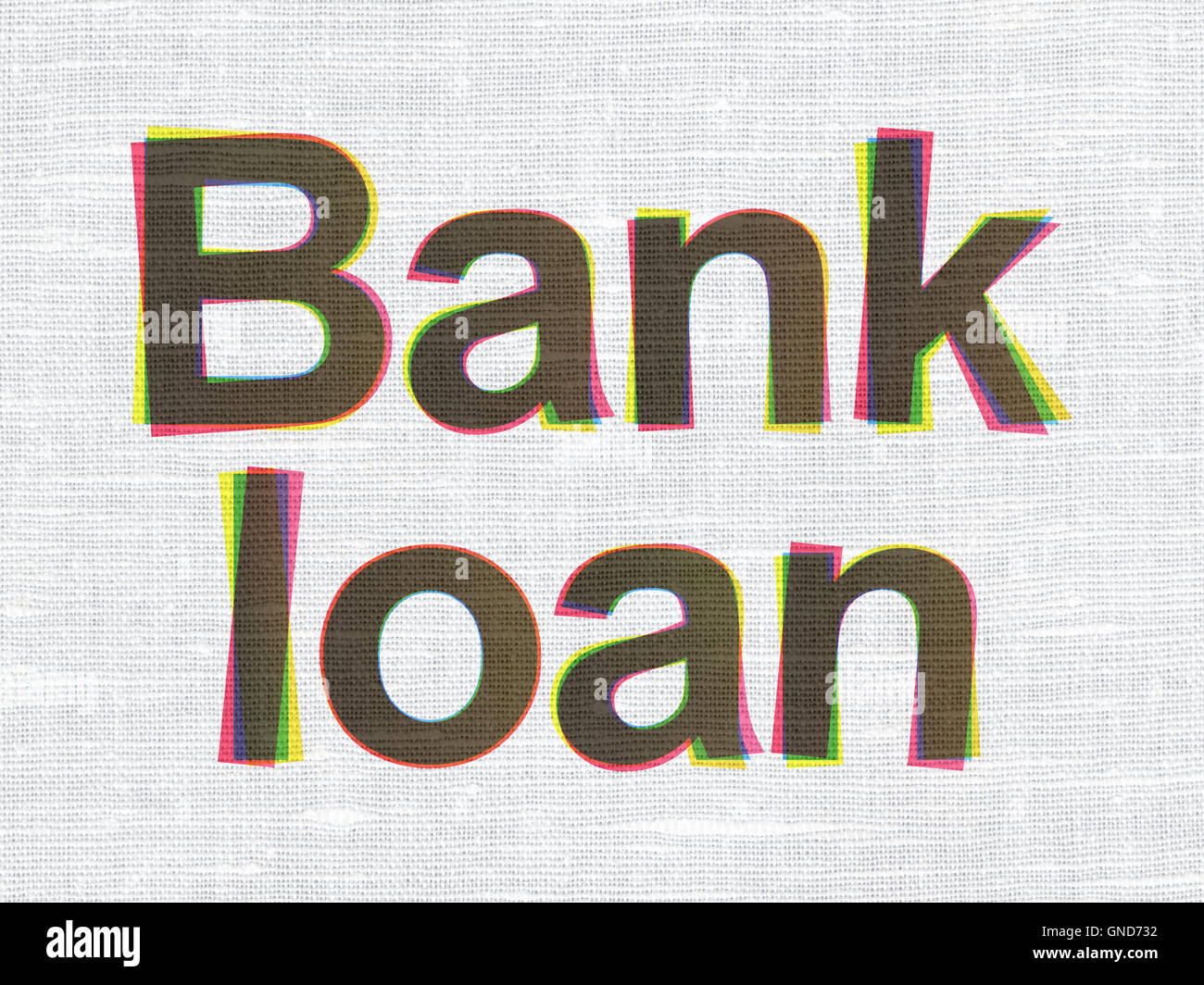 Banking concept: Bank Loan on fabric texture background Stock Photo - Alamy