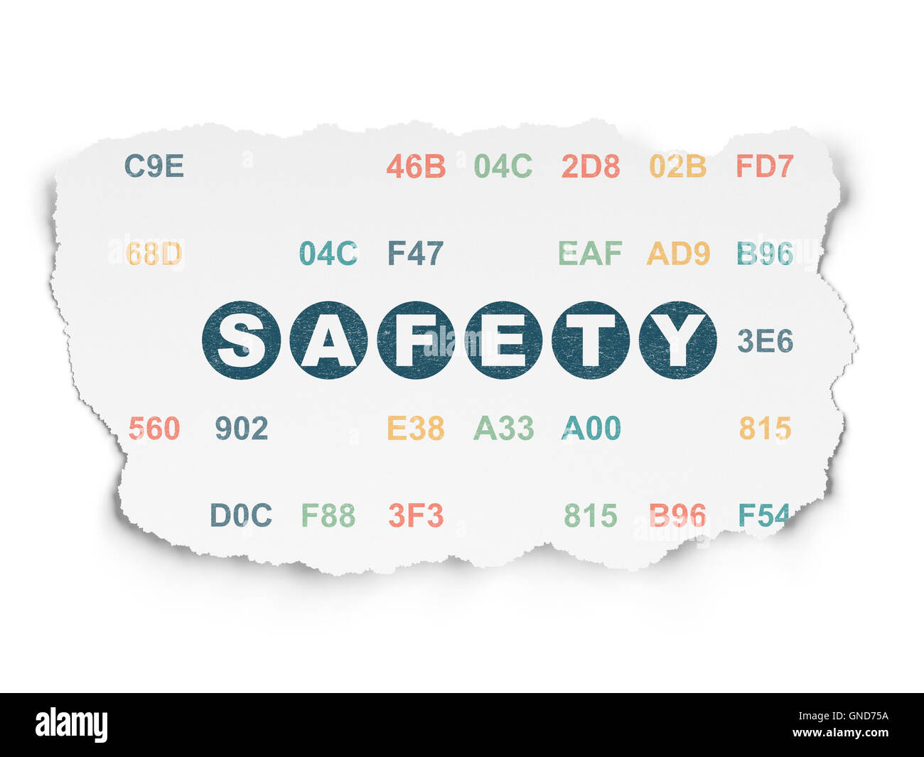 Protection concept: Safety on Torn Paper background Stock Photo - Alamy