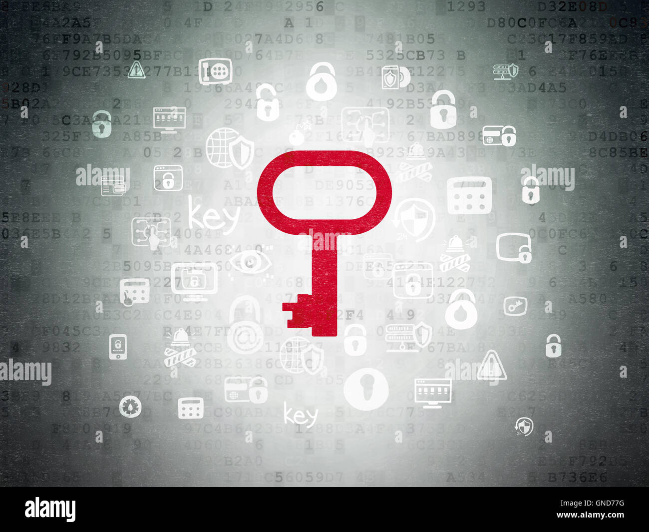 Security concept: Key on Digital Data Paper background Stock Photo - Alamy