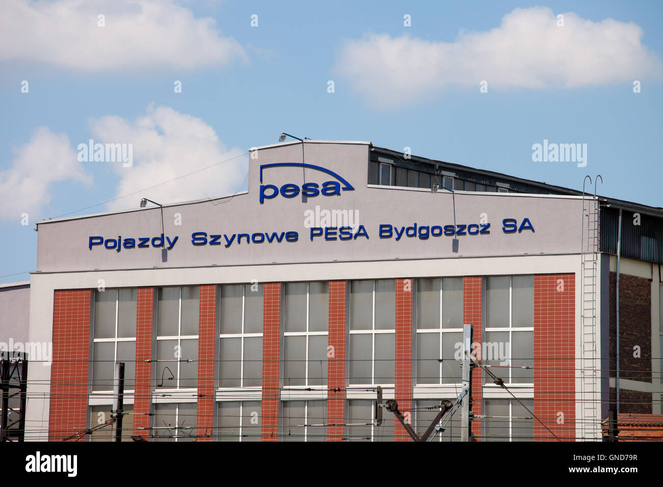 PESA Bydgoszcz SA (Pojazdy Szynowe PESA SA) factory building, rail ...