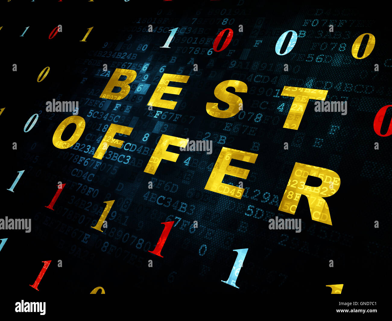 Finance concept: Best Offer on Digital background Stock Photo - Alamy