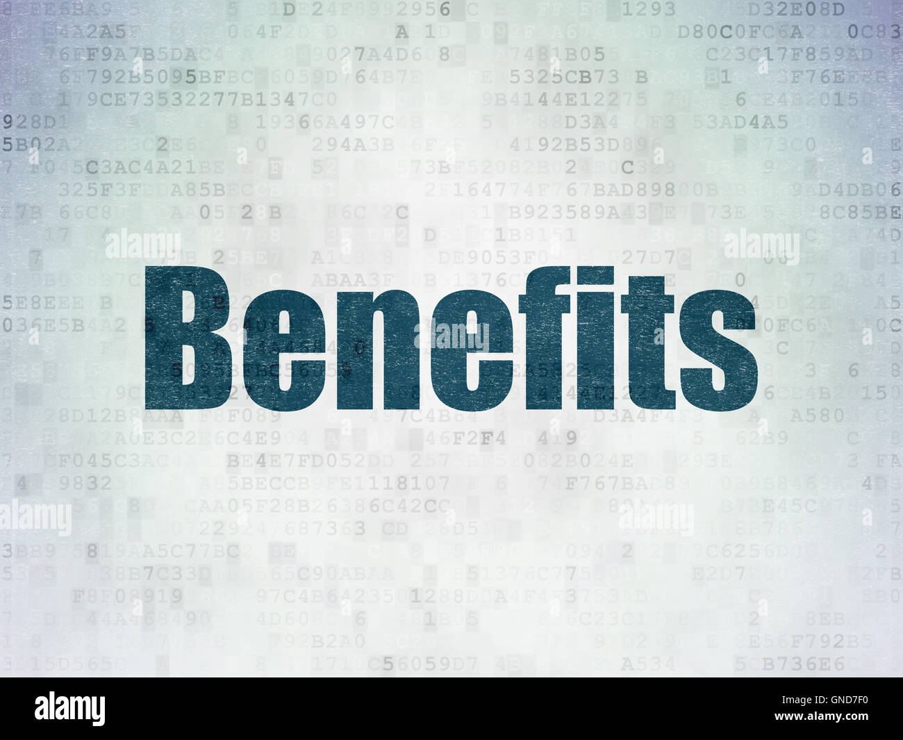 Finance concept: Benefits on Digital Data Paper background Stock Photo ...