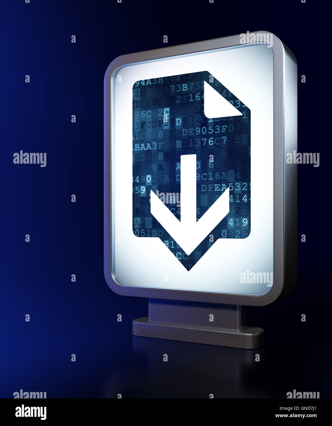 Web development concept: Download on billboard background Stock Photo ...