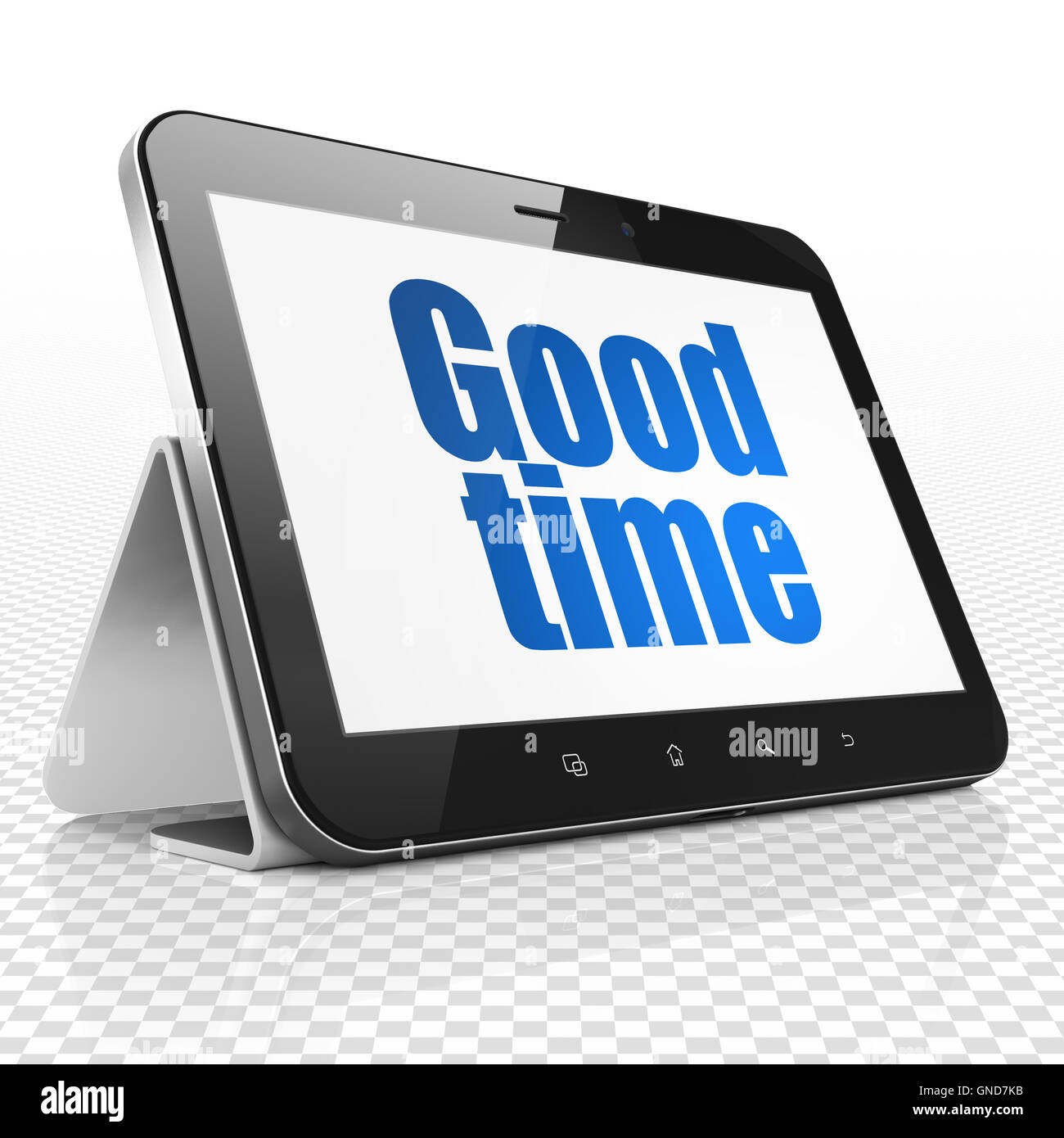Time concept: Tablet Computer with Good Time on display Stock Photo - Alamy