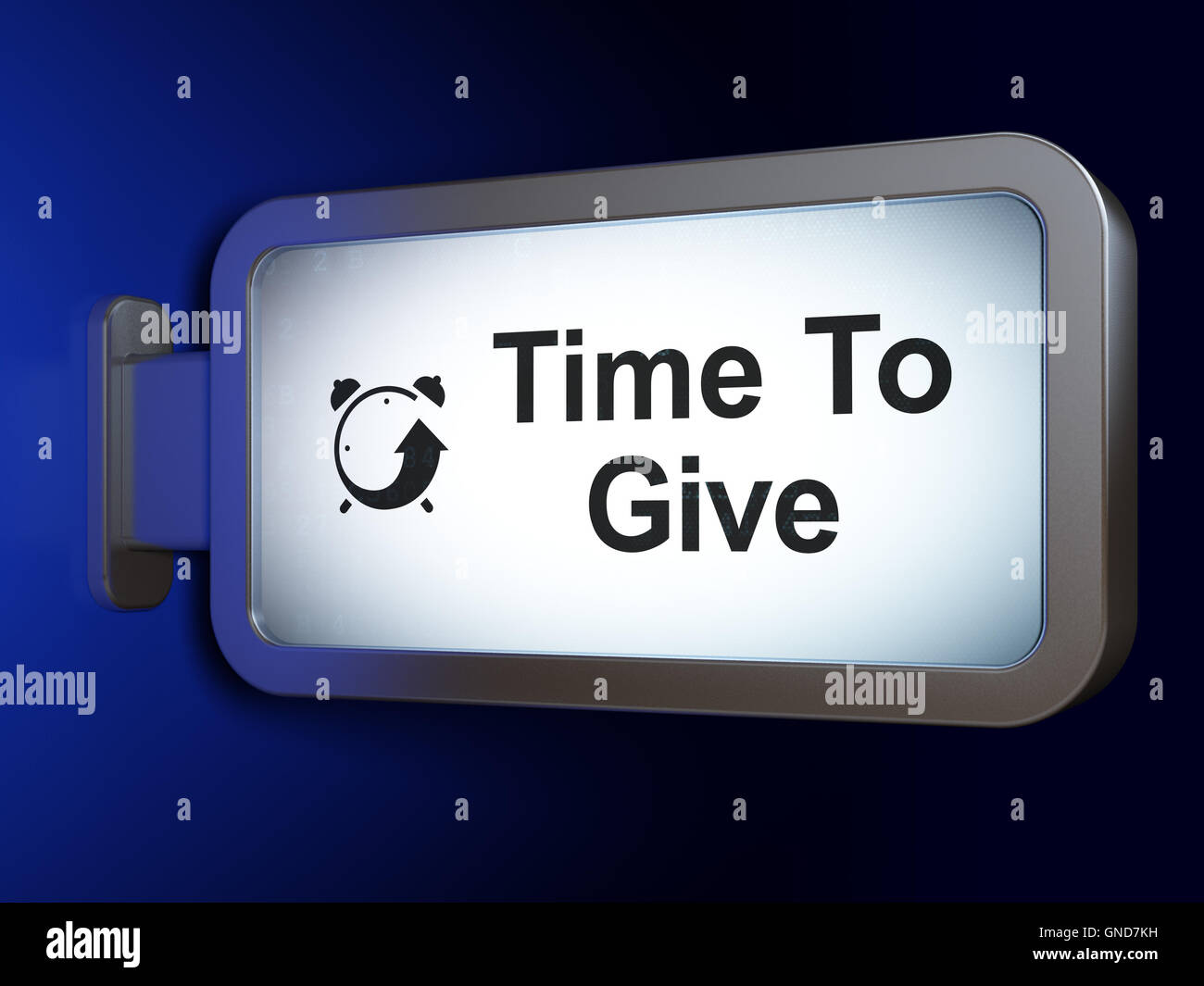 Time concept: Time To Give and Alarm Clock on billboard background ...
