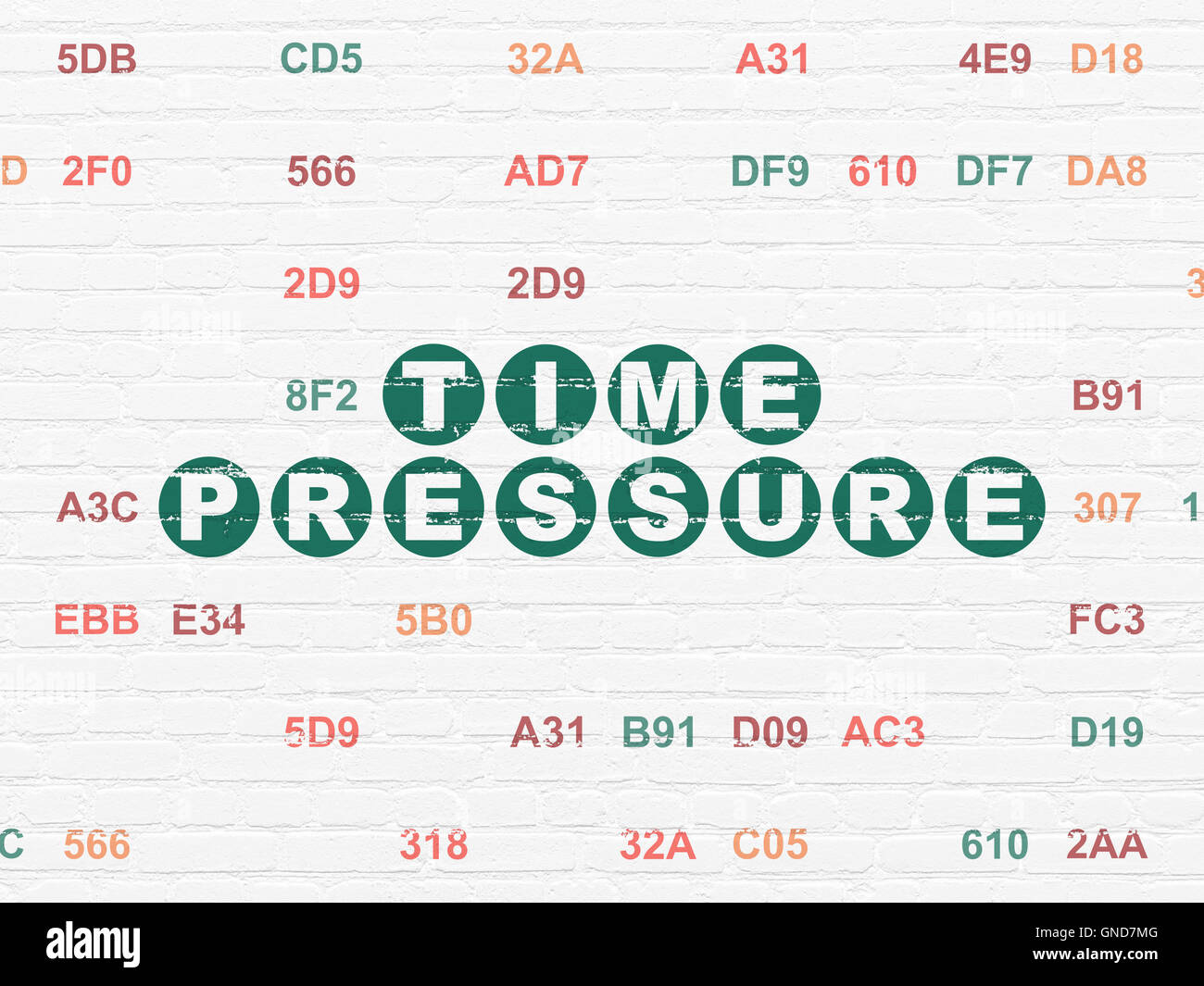 Timeline concept: Time Pressure on wall background Stock Photo - Alamy