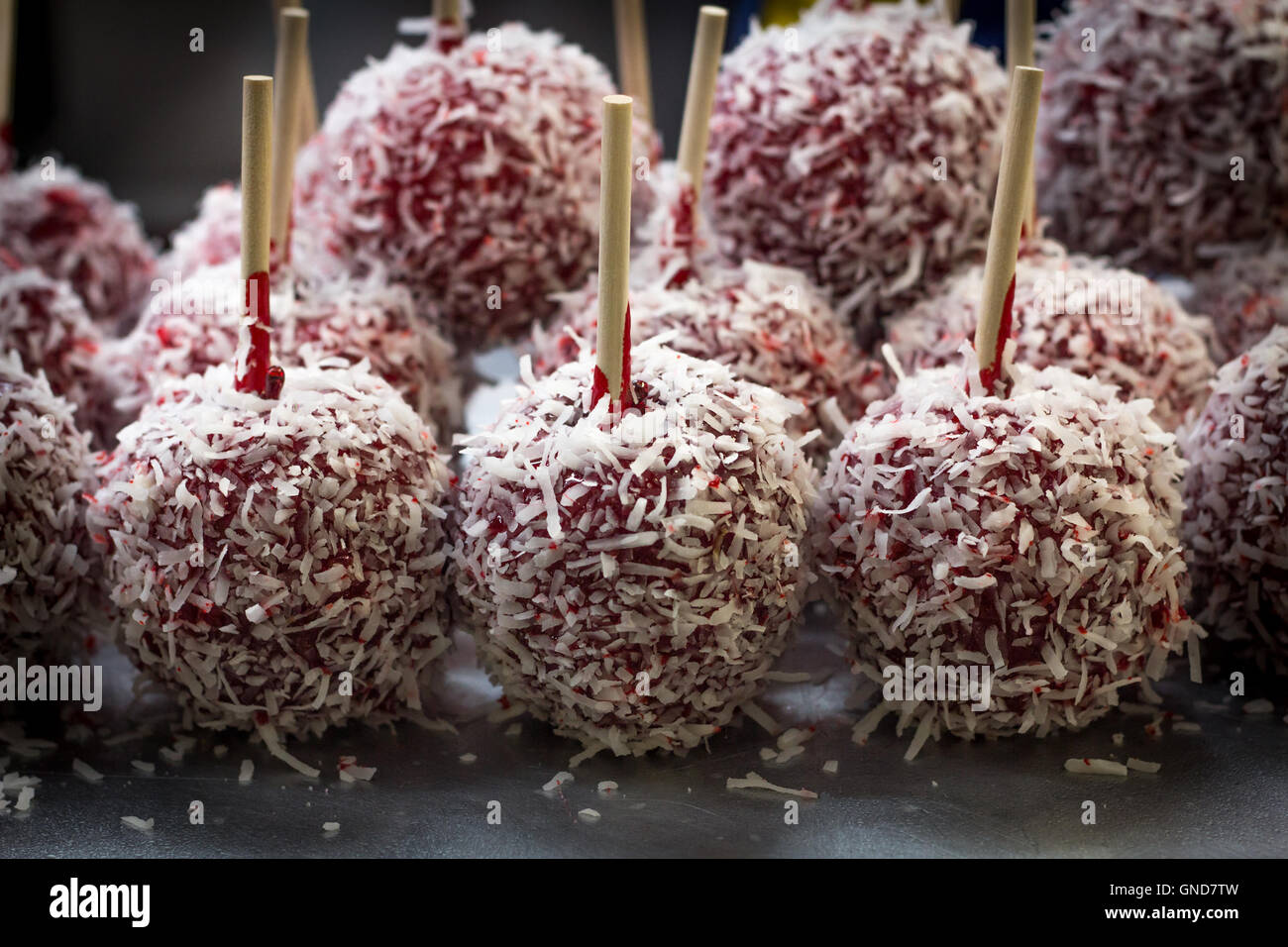 Candied cherry apples hi-res stock photography and images - Alamy