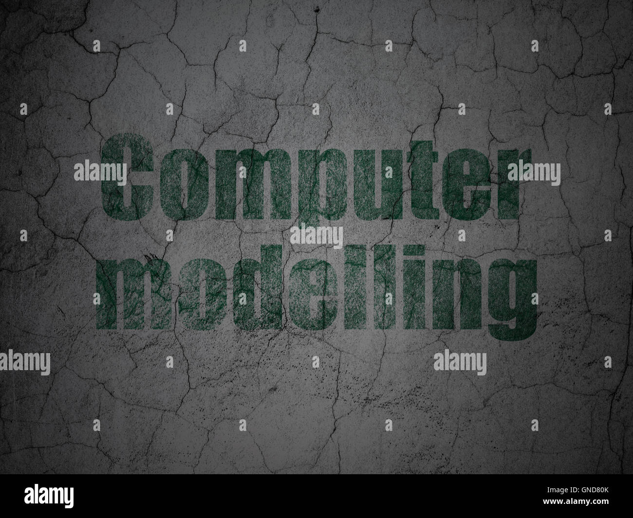 Science concept: Computer Modelling on grunge wall background Stock ...