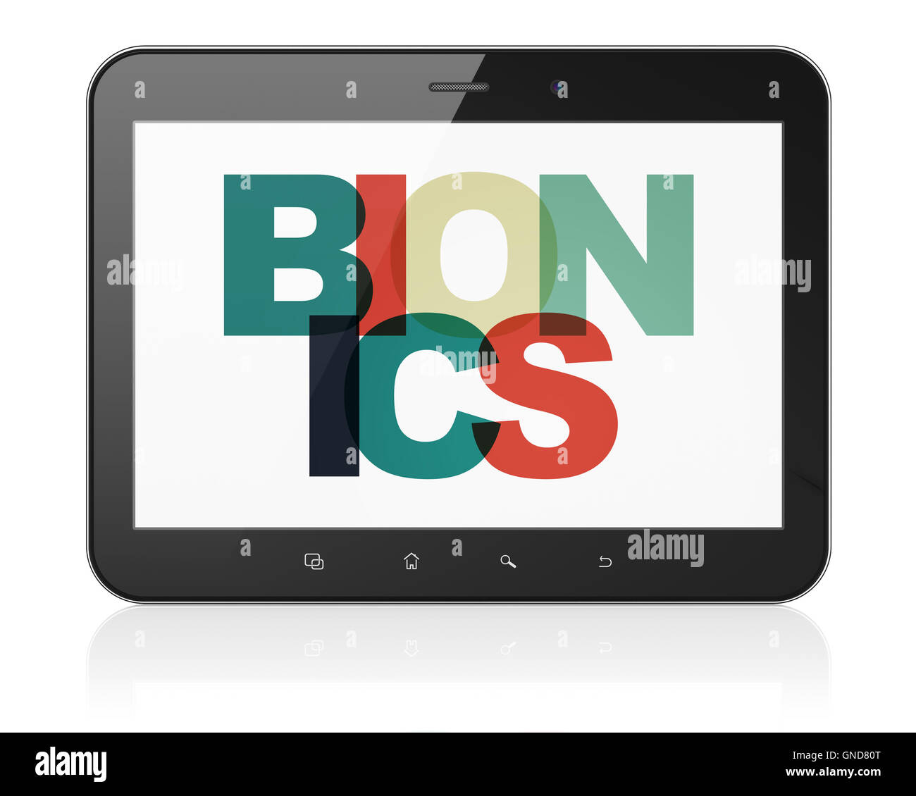 Science concept: Tablet Computer with Bionics on display Stock Photo ...