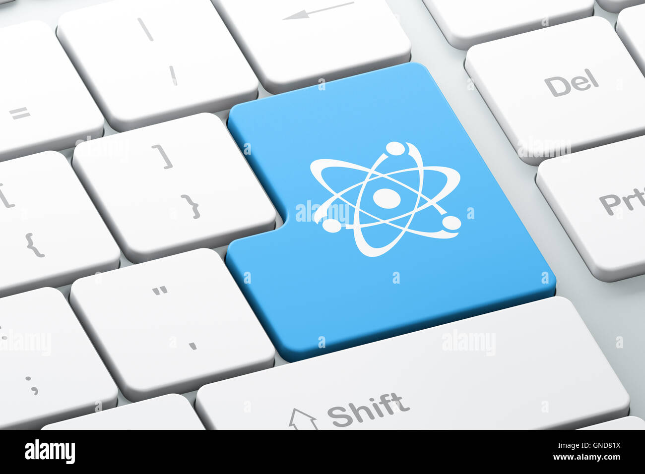 Science concept: Molecule on computer keyboard background Stock Photo ...
