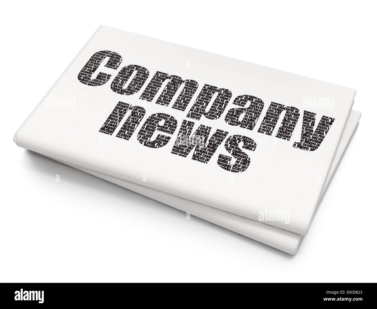 News concept: Company News on Blank Newspaper background Stock Photo ...