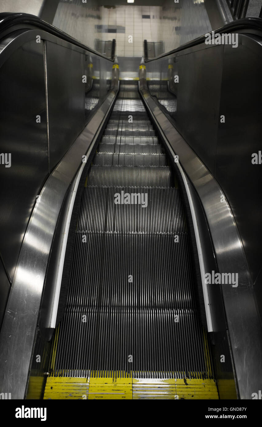 Vintage escalator hi-res stock photography and images - Alamy