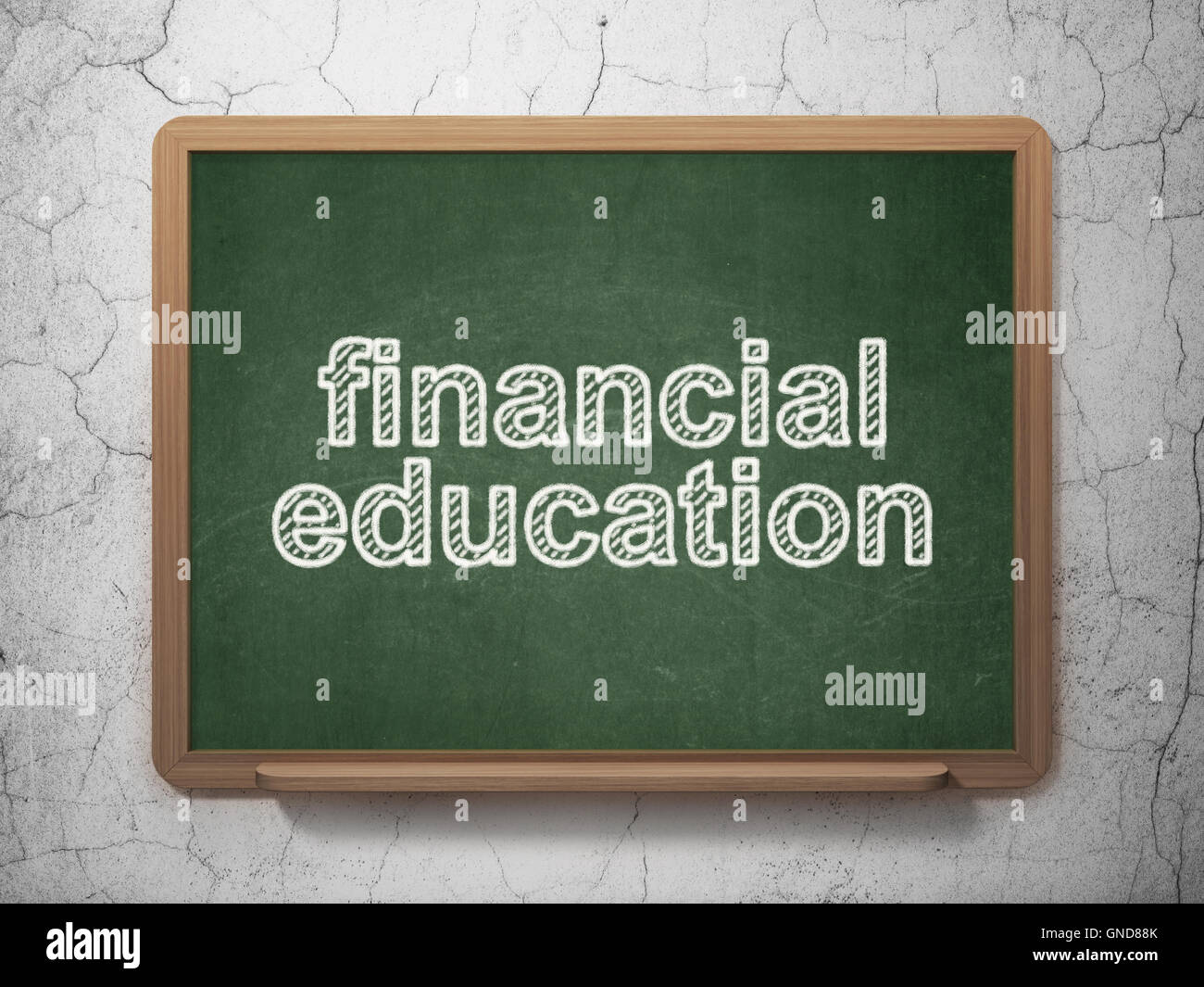 Studying concept: Financial Education on chalkboard background Stock ...