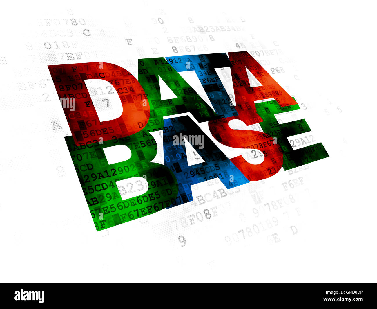 Database concept: Database on Digital background Stock Photo - Alamy