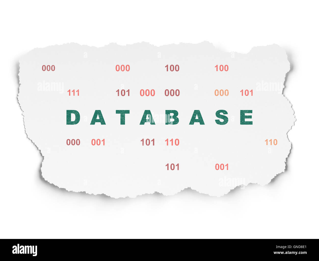 Software concept: Database on Torn Paper background Stock Photo - Alamy