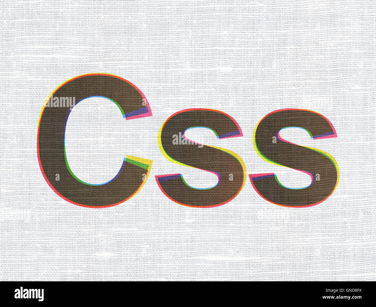 Software concept: Css on fabric texture background Stock Photo - Alamy