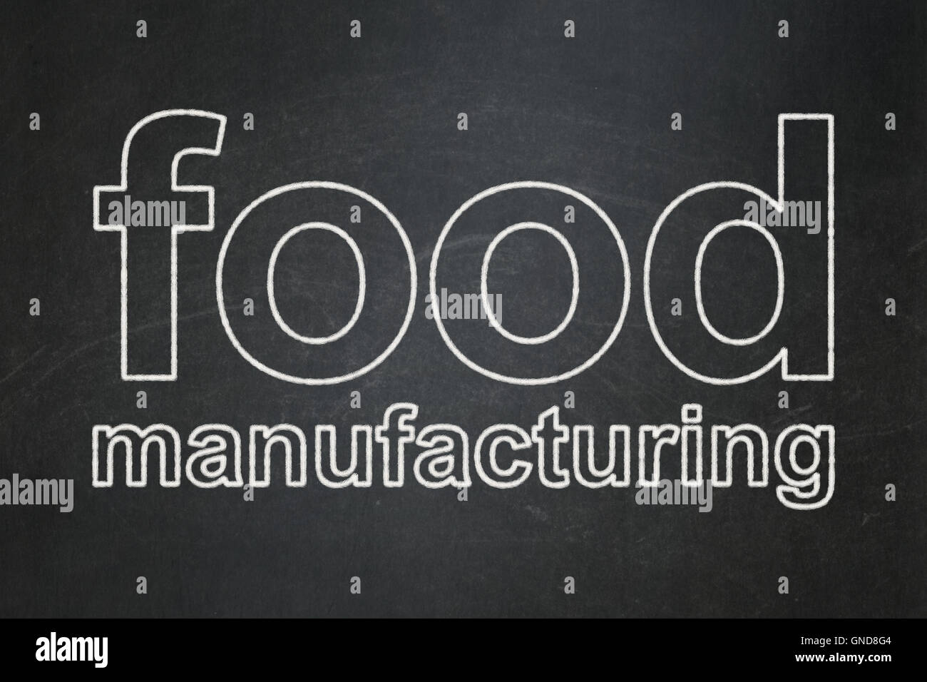Industry concept: Food Manufacturing on chalkboard background Stock ...