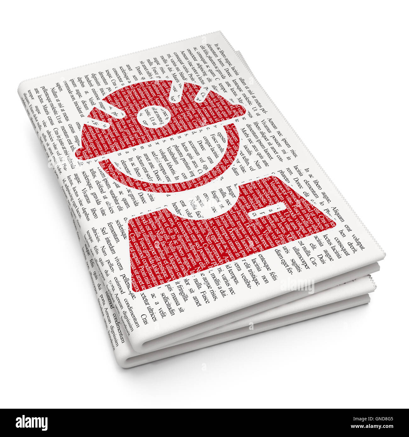 Manufacuring concept: Factory Worker on Newspaper background Stock ...