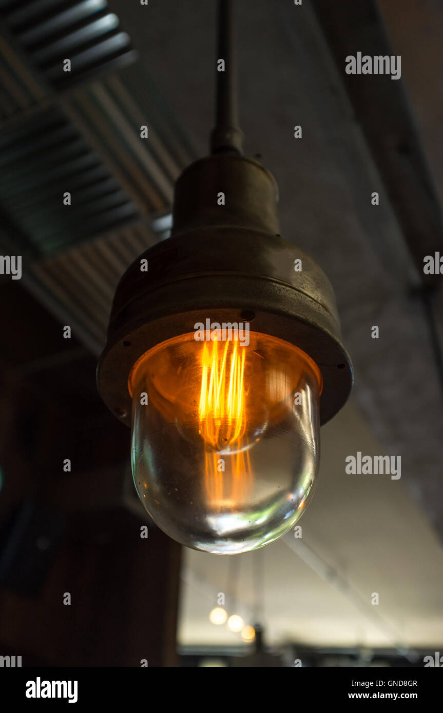 Decorative antique edison style filament light bulb Stock Photo - Alamy