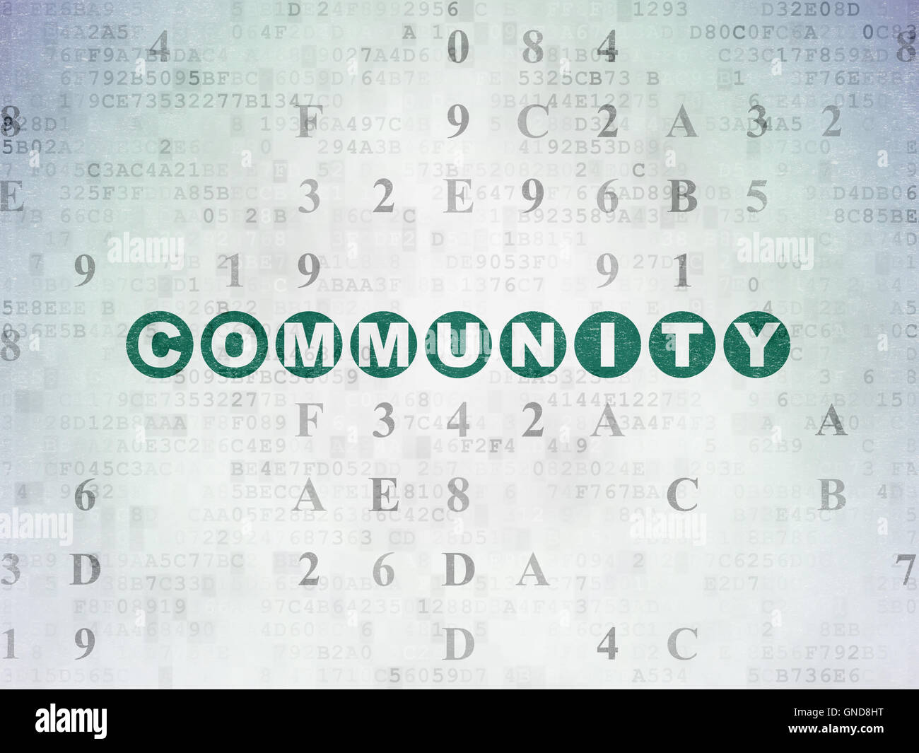 Social media concept: Community on Digital Data Paper background Stock ...