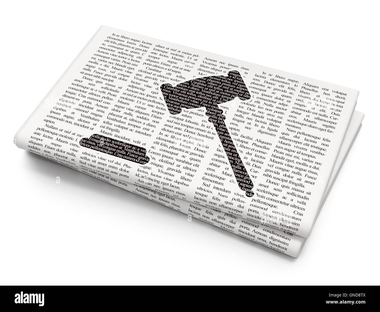 Law concept: Gavel on Newspaper background Stock Photo - Alamy