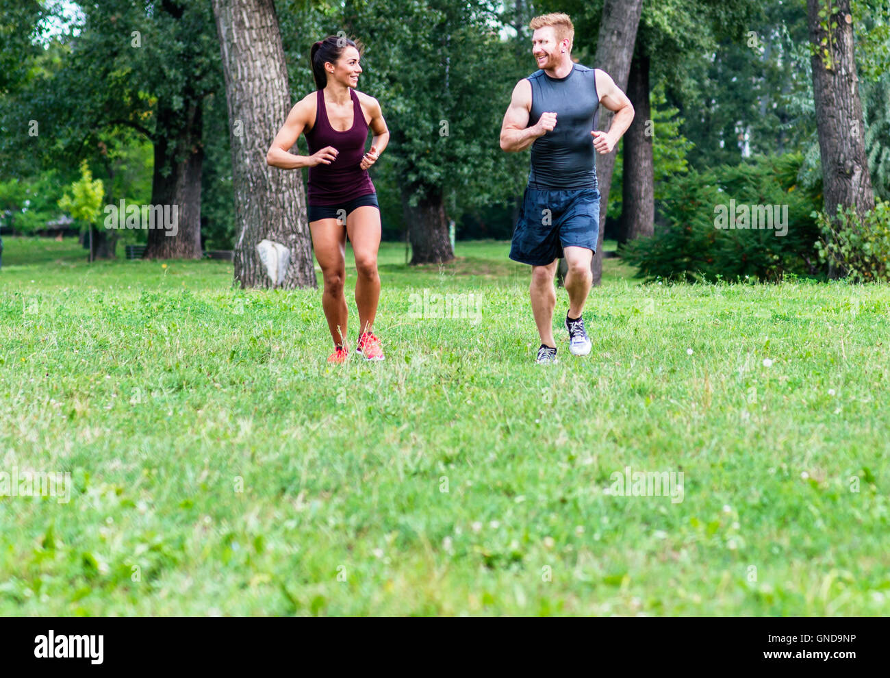 Morning jogging park hi-res stock photography and images - Alamy