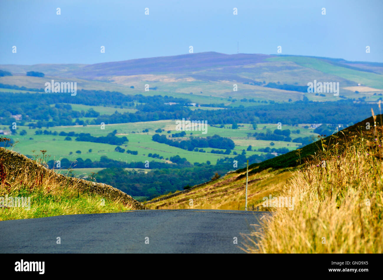 high road above valley Stock Photo - Alamy
